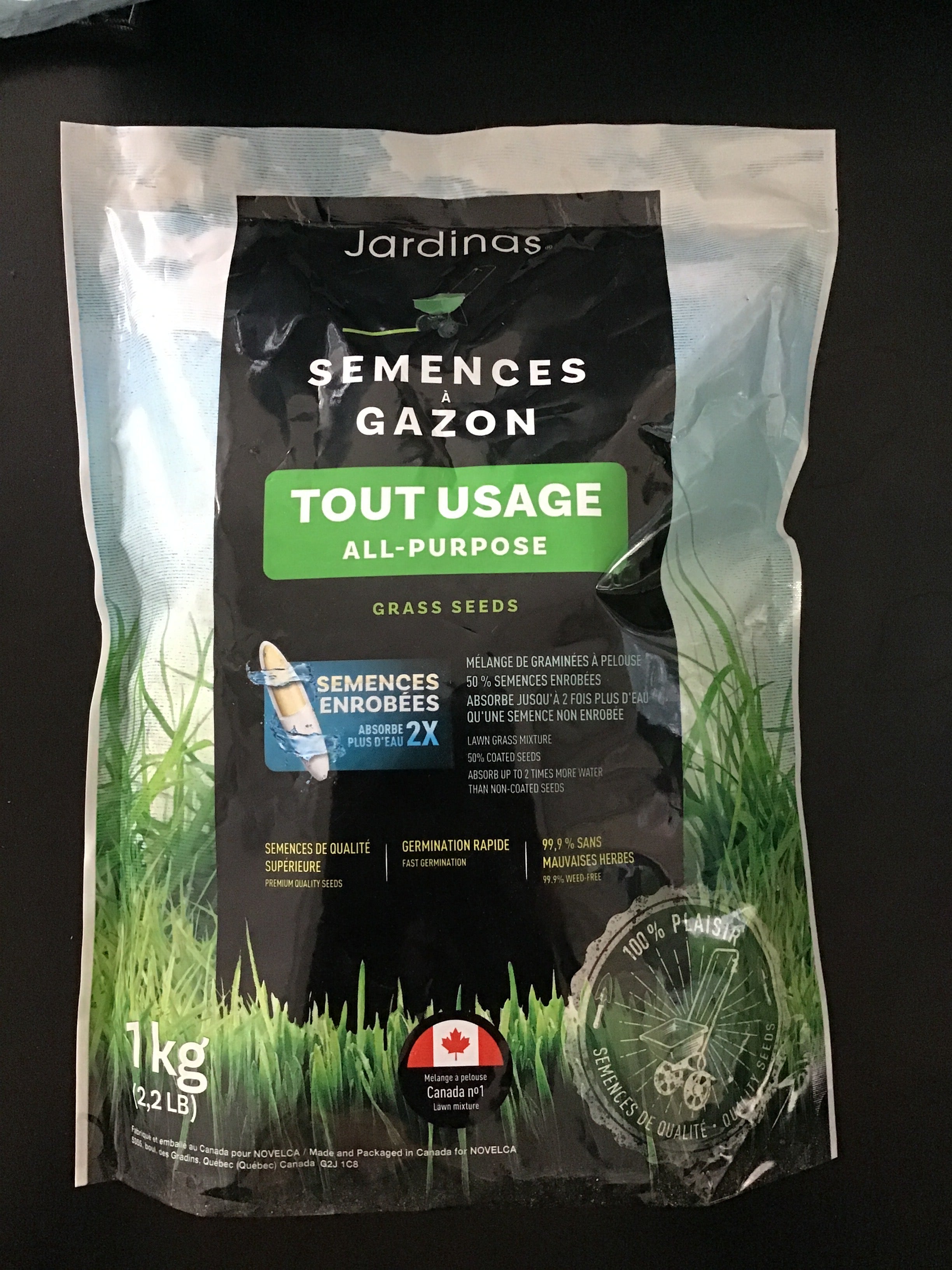 Semence à gazon tout usage 1 Kg – Potager du Québec