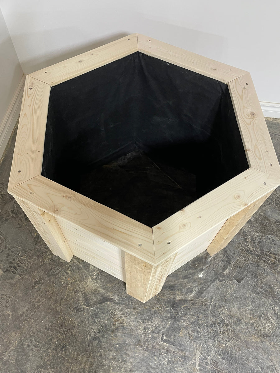 Bac au sol collection rustique (hexagone grand) | Potager du Québec