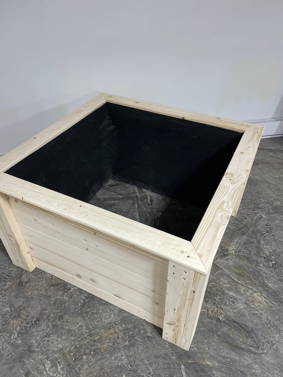 Bac au sol collection rustique (carré) | Potager du Québec