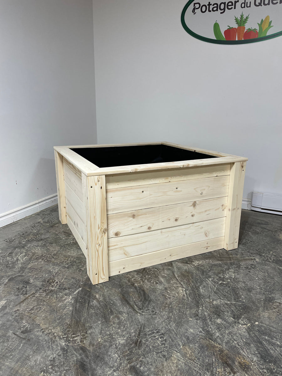Bac au sol collection rustique (carré) | Potager du Québec
